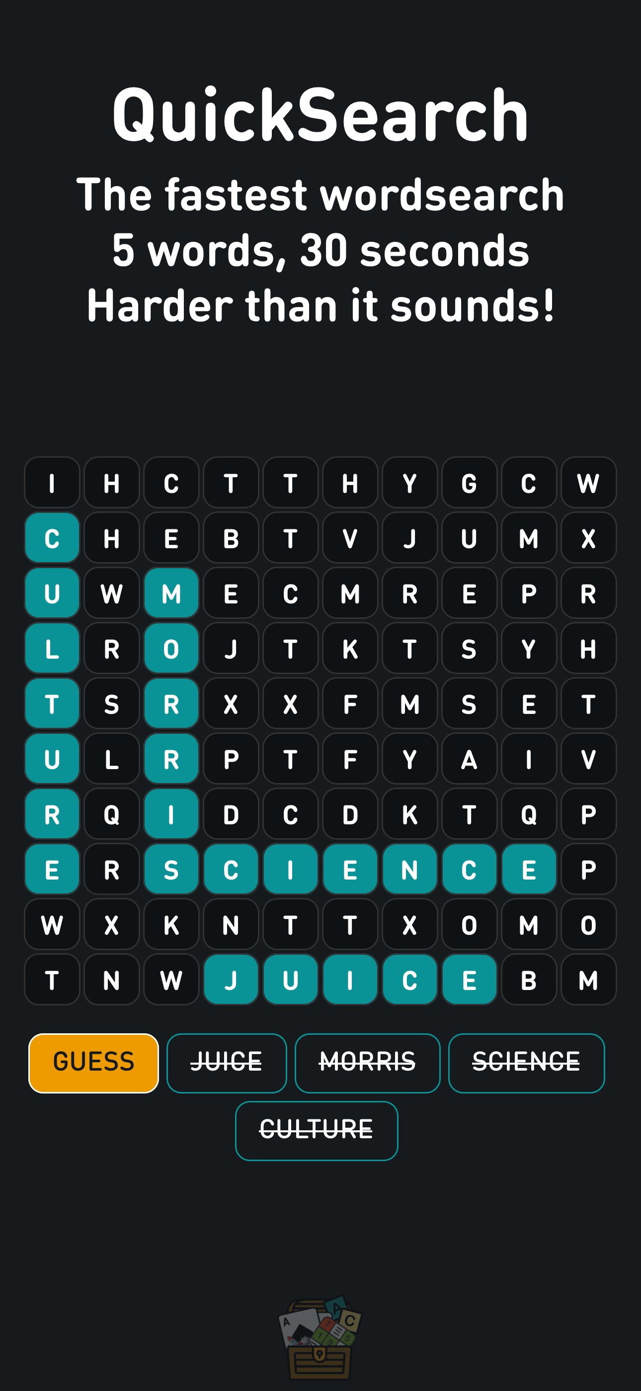 QuickSearch – The Fastest Wordsearch Game – Higgster’s Games Compendium ...